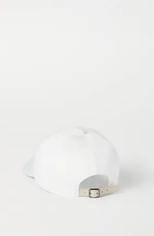 Brunello Cucinelli Baseball Cap With Monili - White