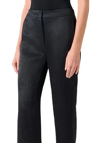 Akris Marla Crinkled Straight-leg Pants