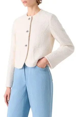 Akris Cotton-blend Bouclé Jacket