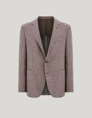 Canali Wool, Silk And Linen Blend Modern-fit Jacket - Brown