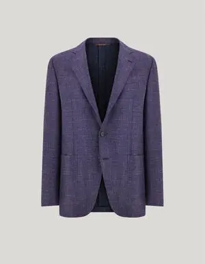 Canali Modern-fit Wool, Silk, And Linen Jacket - Blue