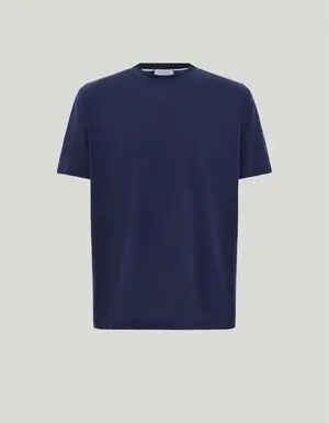 Canali Lisle Cotton T-shirt With Double Collar - Blue