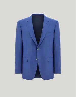 Canali Regular-fit Wool, Silk And Linen Jacket - Light Blue