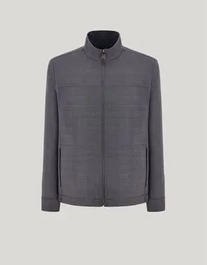 Canali Wool And Technical Fabric Reversible Jacket - Grey