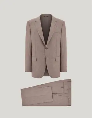Canali Walnut 150's Wool Grisaille Regular-fit Suit