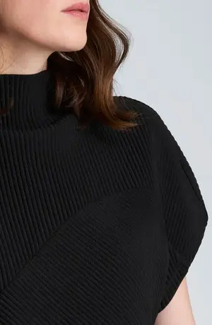 KENNETH COLE Asymmetric Rib Knit Top