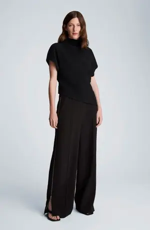 KENNETH COLE Asymmetric Rib Knit Top