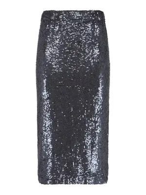 P.a.r.o.s.h Sequin Embellished Midi Skirt - Brown