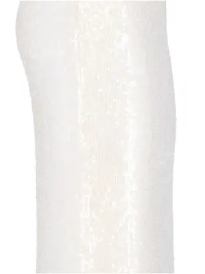 P.a.r.o.s.h Sequin Midi Skirt - White