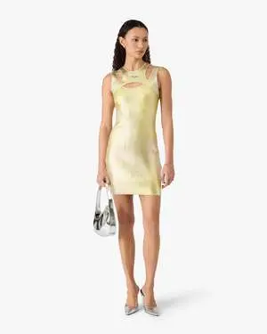 Casablanca Foil Printed Mini Dress