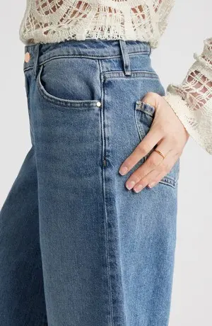 Treasure & Bond High Waist Wide Leg Cropped Jeans