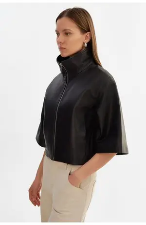 LAMARQUE Elin Leather Jacket - Black