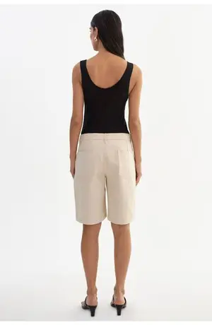LAMARQUE Barry Linen Twill Bermuda Shorts