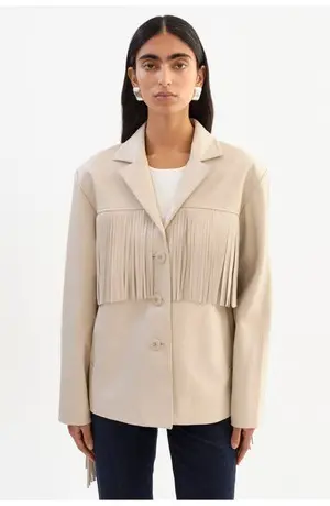 LAMARQUE Rianne Leather Fringe Jacket