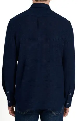 CON.STRUCT Slim Fit Solid Shirt Jacket - Navy