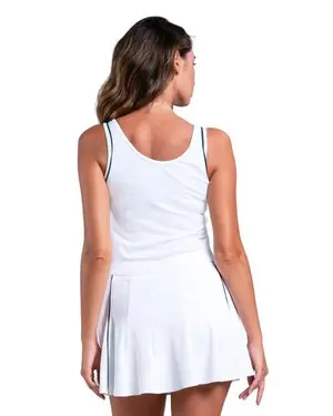 Lucky In Love Match Point Henley Tank - White/navy