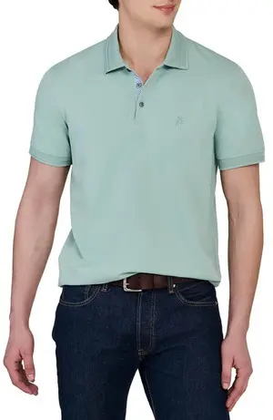 CON.STRUCT Slim Fit Short Sleeve Solid Polo - Light Green