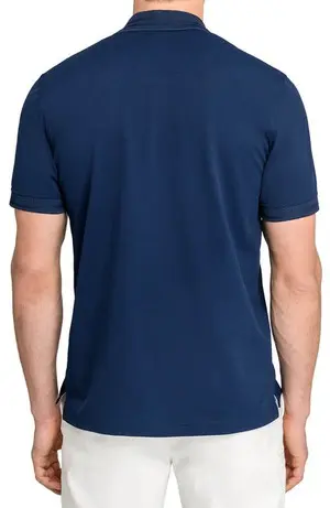 CON.STRUCT Slim Fit Short Sleeve Solid Polo - Navy