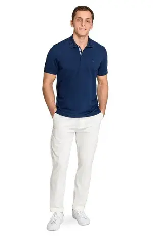 CON.STRUCT Slim Fit Short Sleeve Solid Polo - Navy