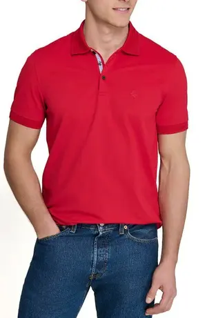 Men's slim-fit short sleeve polos