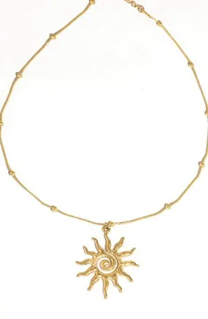 HUMANIST BEAUTY Vortex Sun Pendant Necklace