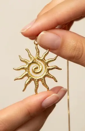 HUMANIST BEAUTY Vortex Sun Pendant Necklace
