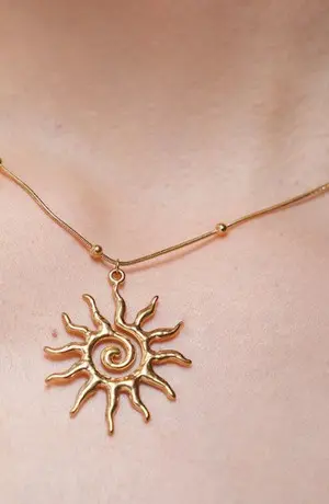 HUMANIST BEAUTY Vortex Sun Pendant Necklace