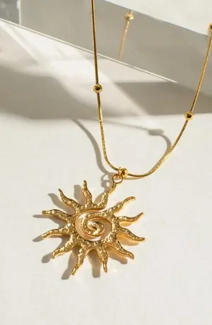 HUMANIST BEAUTY Vortex Sun Pendant Necklace