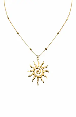 HUMANIST BEAUTY Vortex Sun Pendant Necklace