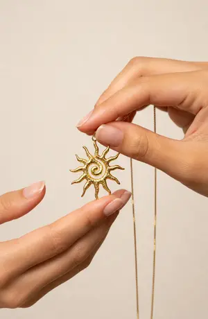HUMANIST BEAUTY Vortex Sun Pendant Necklace
