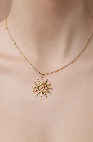 HUMANIST BEAUTY Vortex Sun Pendant Necklace
