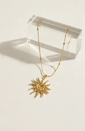 HUMANIST BEAUTY Vortex Sun Pendant Necklace