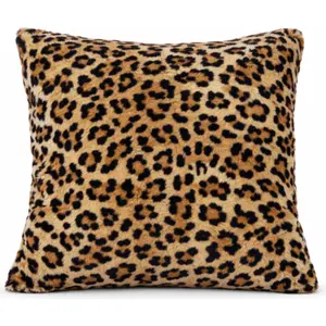 SEA TO ME BLANKETS Pacific Faux Fur Pillow - Leopard