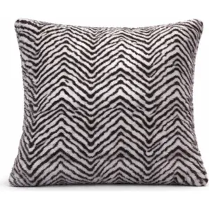 SEA TO ME BLANKETS Pacific Faux Fur Pillow Zebra