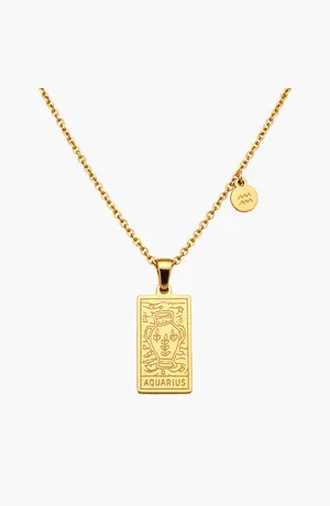 HUMANIST BEAUTY Zodiac Constellation Pendant Necklace - Aquarius