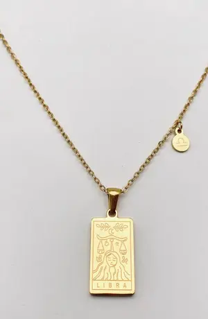 HUMANIST BEAUTY Zodiac Constellation Pendant Necklace Libra