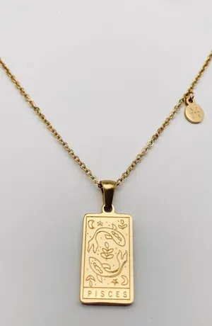 HUMANIST BEAUTY Zodiac Constellation Pendant Necklace Pisces