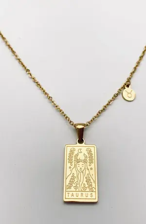 HUMANIST BEAUTY Zodiac Constellation Pendant Necklace Taurus