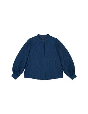 Whistles Textured Animal Stripe Shirt - Navy