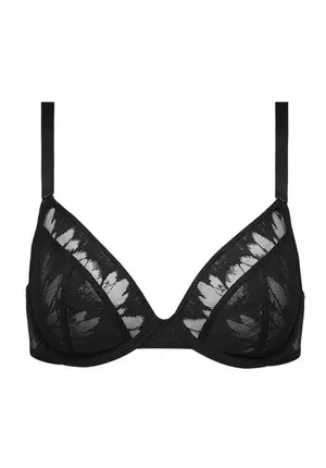 CUUP The Plunge Floral Lace - Black