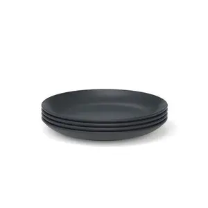 EKOBO Round Side Plateset Of 4 - Black