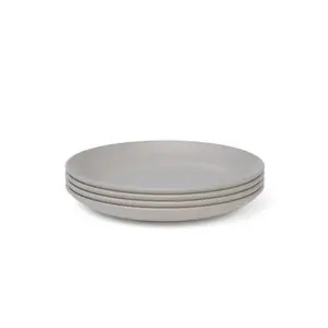 EKOBO Round Side Plateset Of 4 - Stone