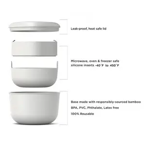 EKOBO Lunch Set With Heat-safe Inserts - Cloud