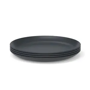 EKOBO Round Dinner Plateset Of 4 - Black