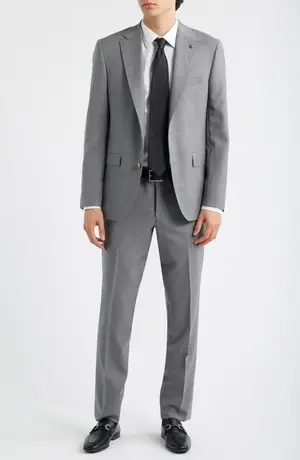 JACK VICTOR Exprit Dark Light Mélange Wool Suit