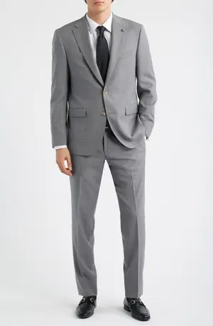 JACK VICTOR Exprit Dark Light Mélange Wool Suit