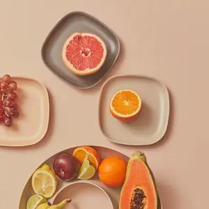 EKOBO Square Side Plate - Stone