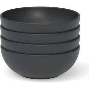 EKOBO Round Cereal Bowlset Of 4 - Black