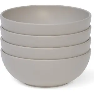 EKOBO Round Cereal Bowlset Of 4 - Stone