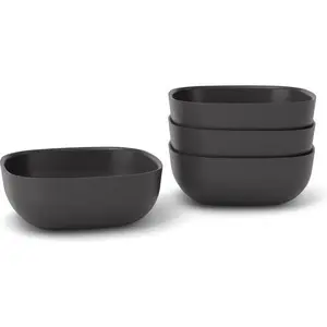 EKOBO Square Cereal Bowlset Of 4 - Black